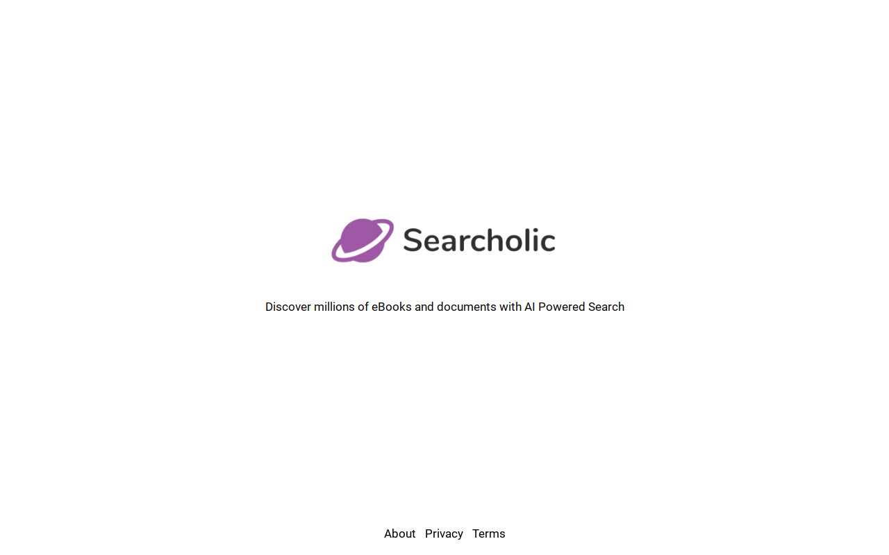 Searcholic - AI Powered Search Engine For eBooks & Documents